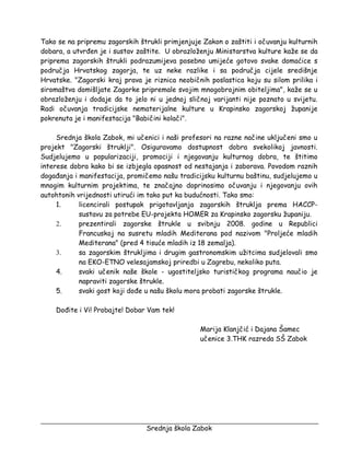 Esej - Projekt Zagorski Strukli | PDF