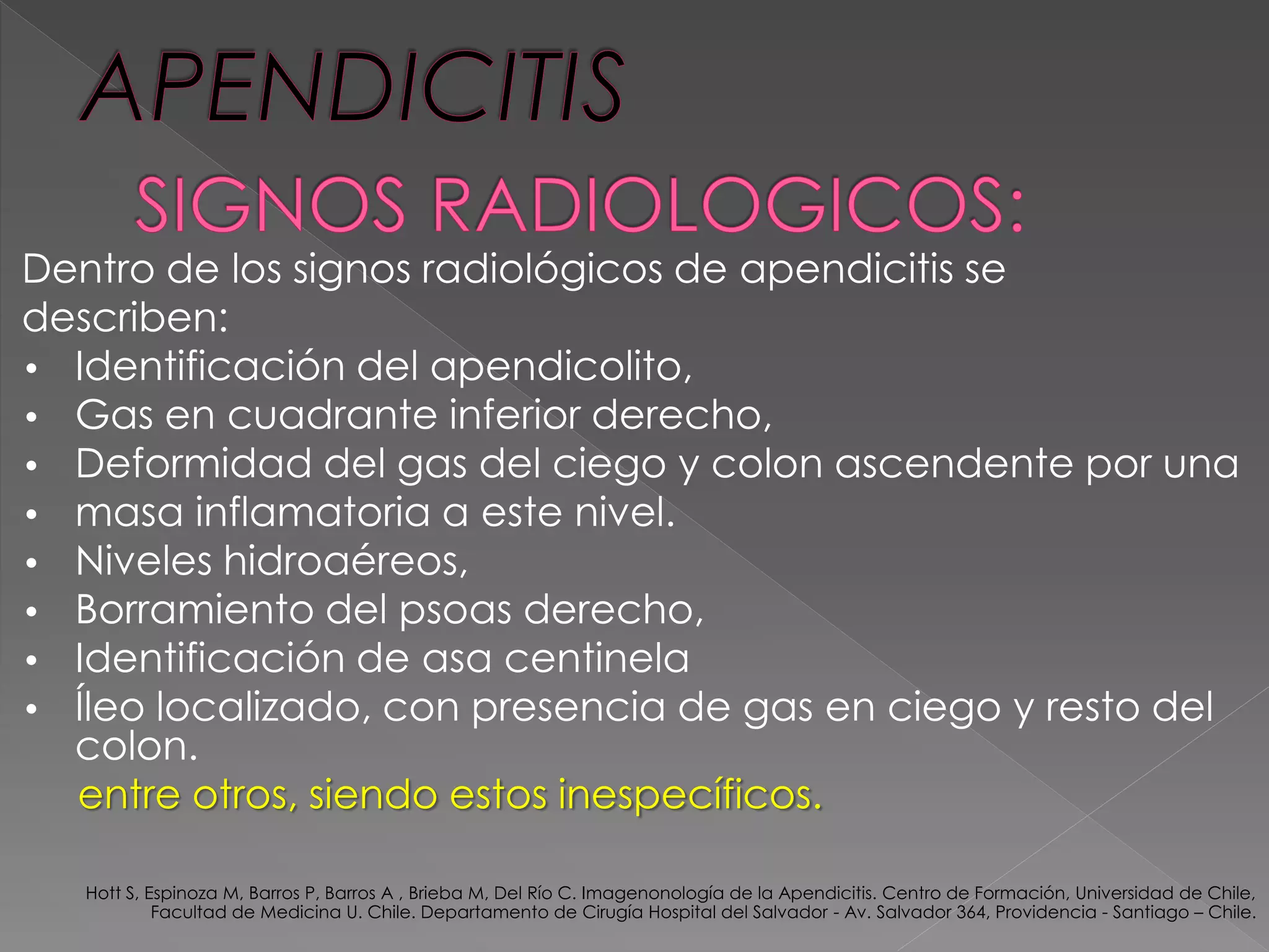 Es el apendicolito un signo patognomonico de apendicitis | PDF
