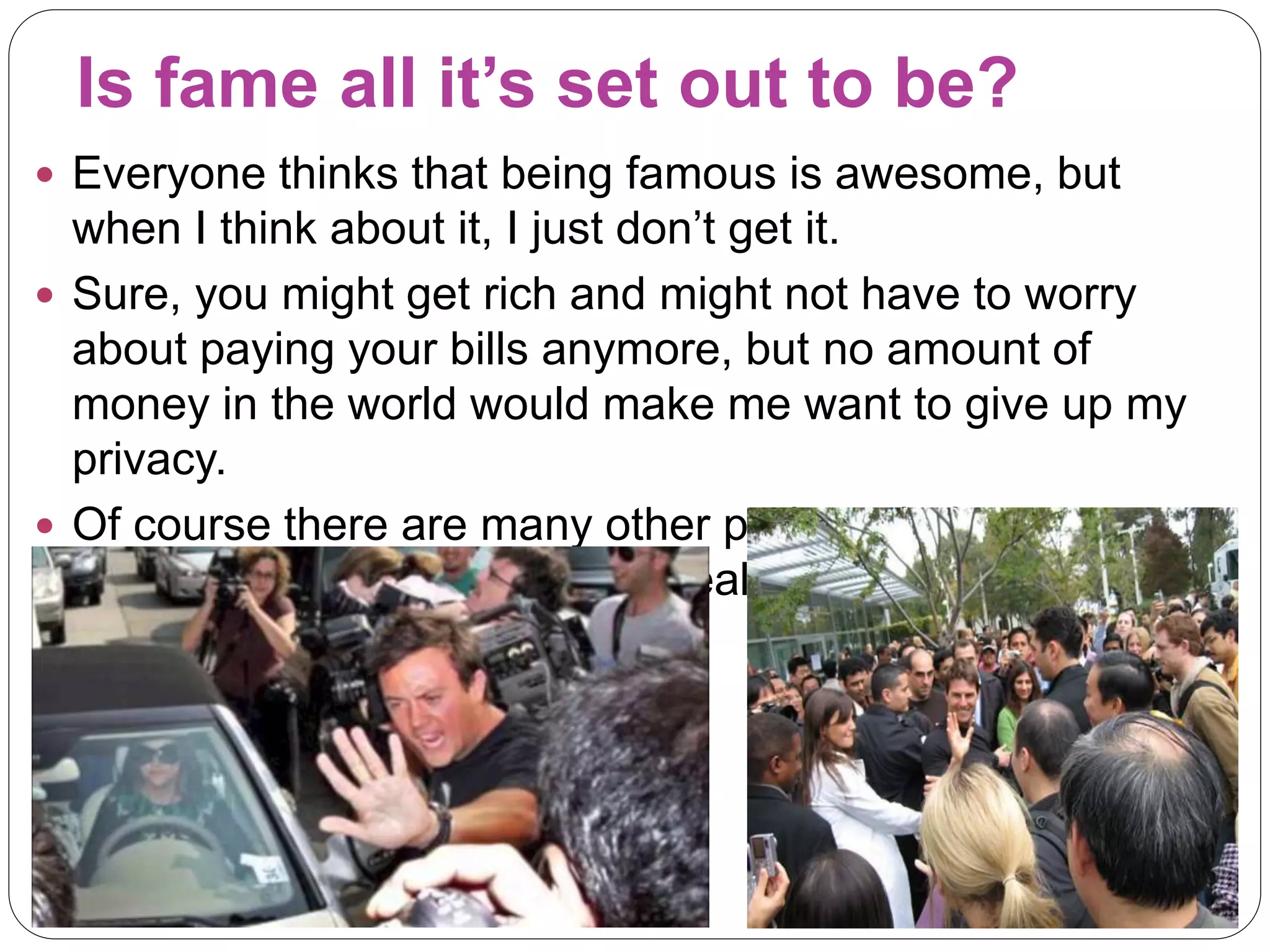 Fame and Famous People | PPTX