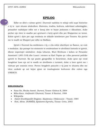 ESE QYTETI ANTIK …Durresi !! | PDF