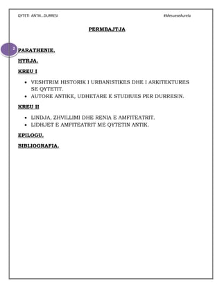 ESE QYTETI ANTIK …Durresi !! | PDF