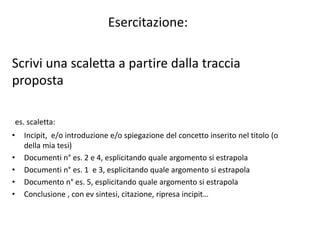 Esercitazione saggio breve | PPTX