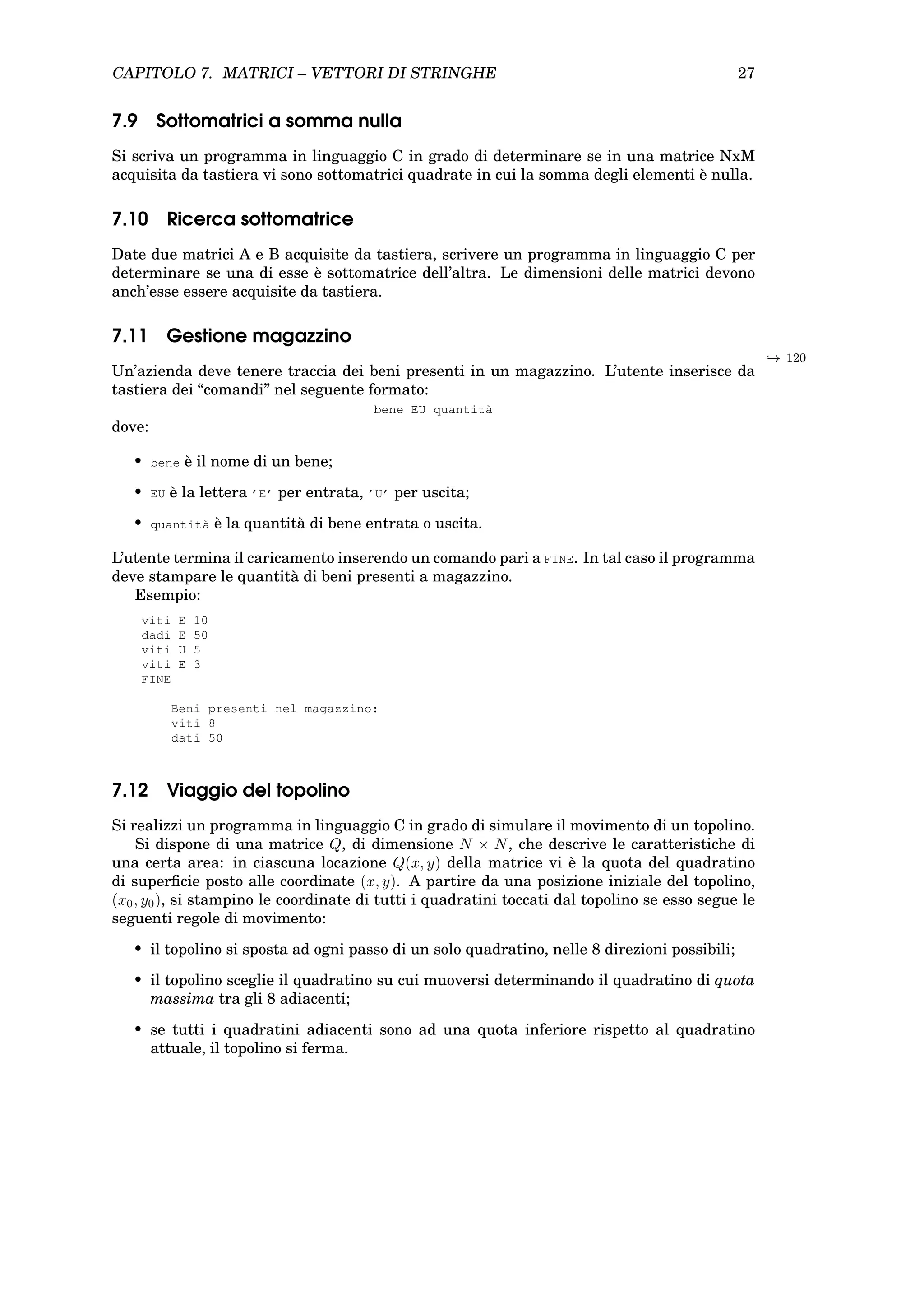 Esercizi di programmazione in C (v. 2.01) | PDF | Computing | Technology & Computing