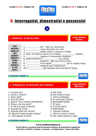 AILA Livello A1 A2 | PDF