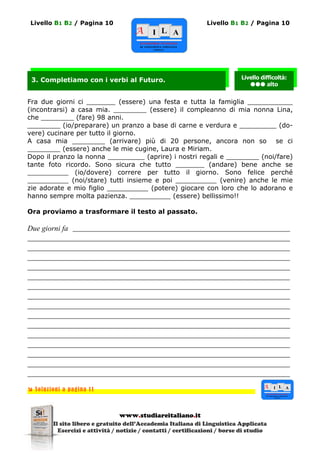 Esercizi b1 b2 PLIDA | PDF