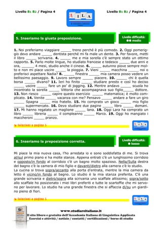 Esercizi b1 b2 PLIDA | PDF