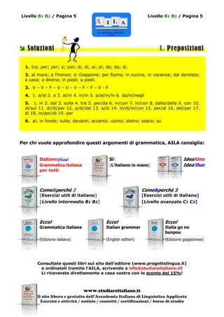 Esercizi b1 b2 PLIDA | PDF