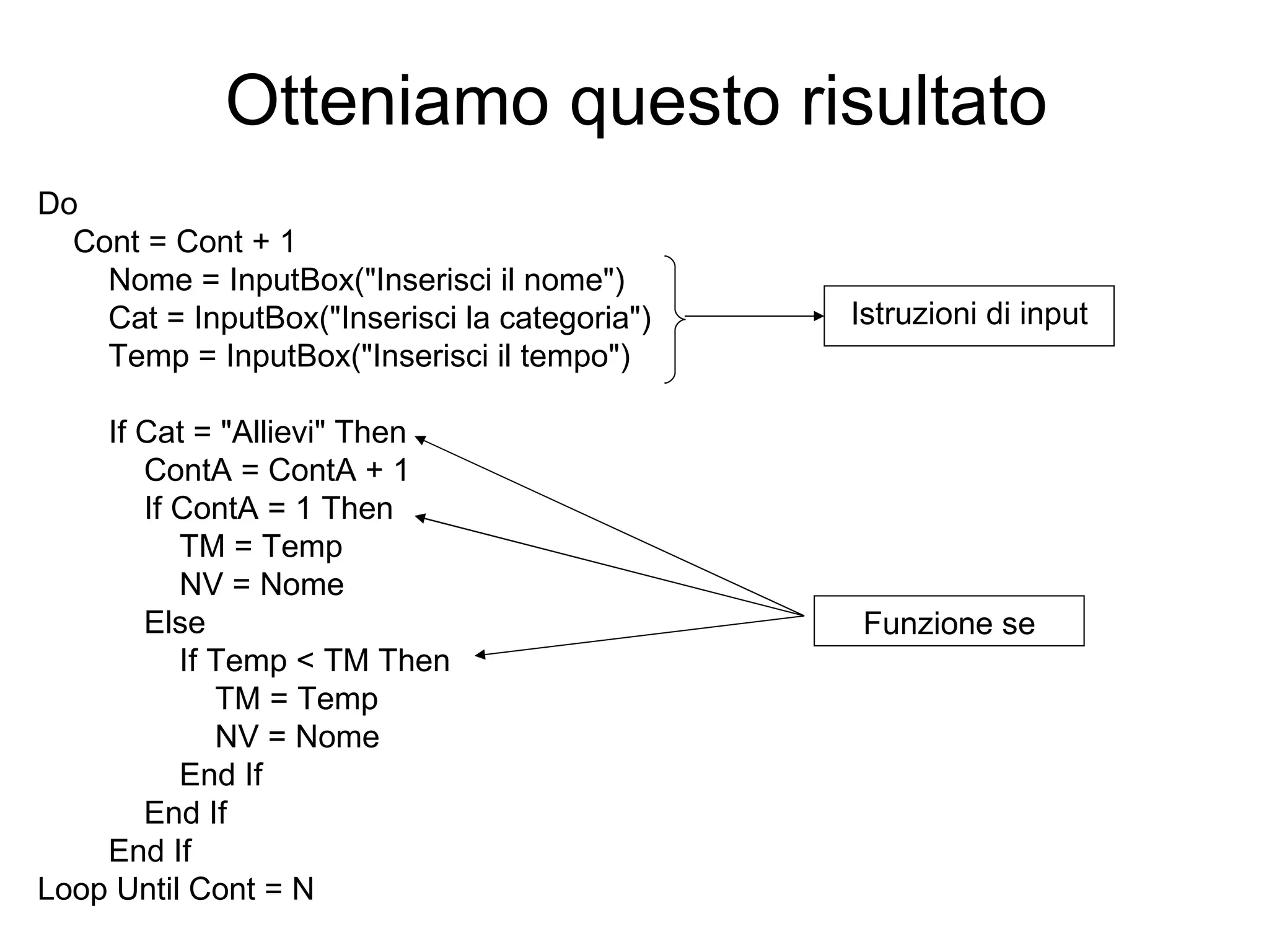 Esercizio Visual Basic | PPT