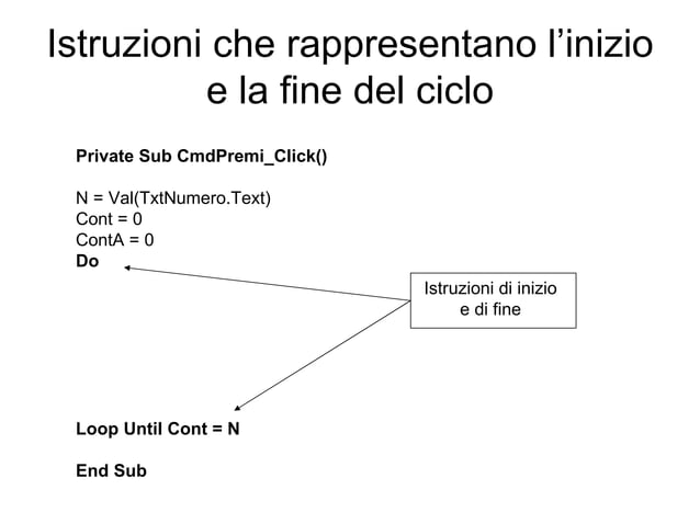 Esercizio Visual Basic | PPT