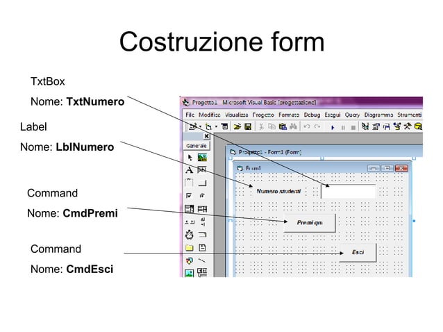 Esercizio Visual Basic | PPT