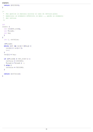 Algoritmi e Programmazione Avanzata - Esercizi propedeutici | PDF