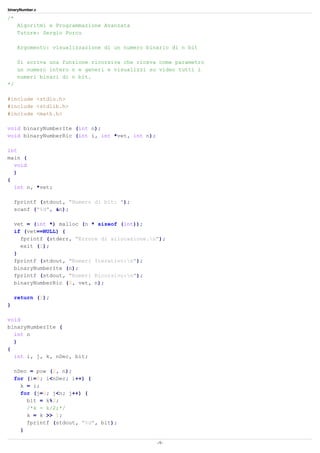 Algoritmi e Programmazione Avanzata - Esercizi propedeutici | PDF