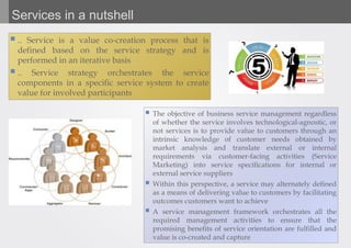 A methodology for service management and value analysis | PPT