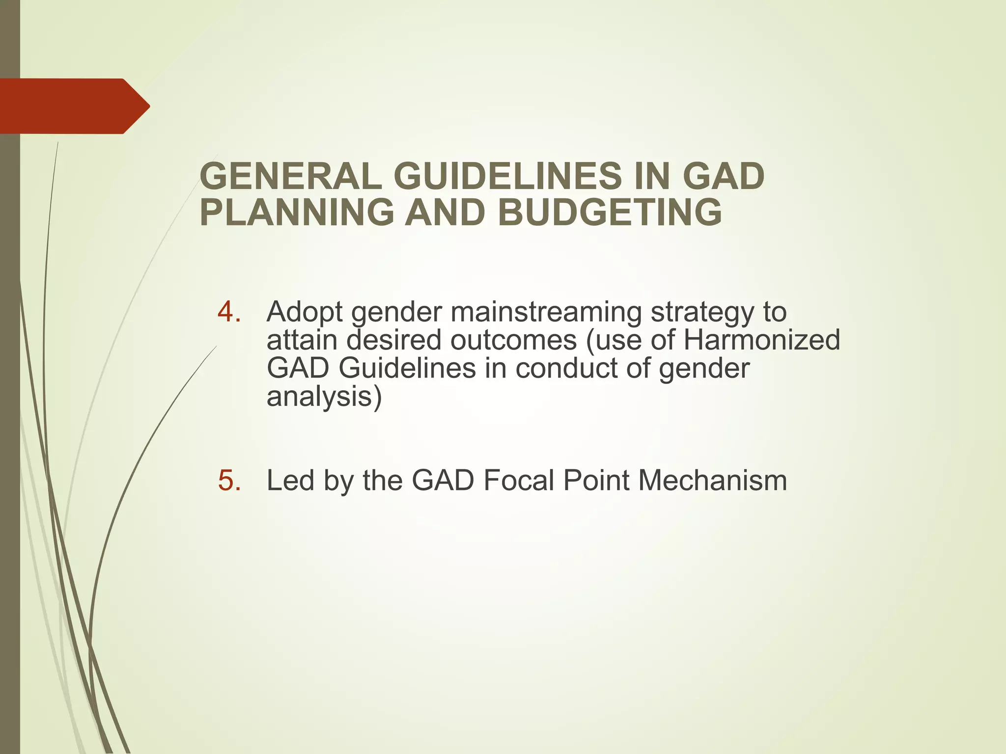 Presentation on GAD for the POLO personnel | PPTX