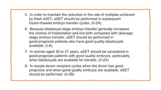 Elective Single Embryo Transfer- An Insight | PDF