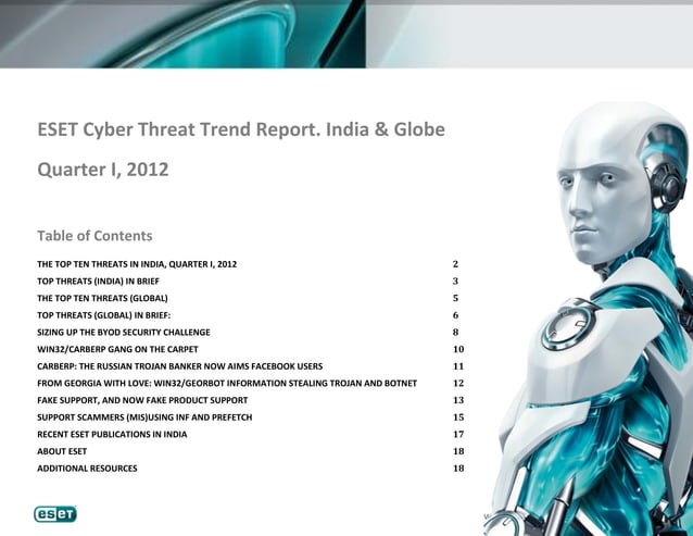 ESET India Cyber Threat Trends Report Q1 | PDF | Operating Systems ...