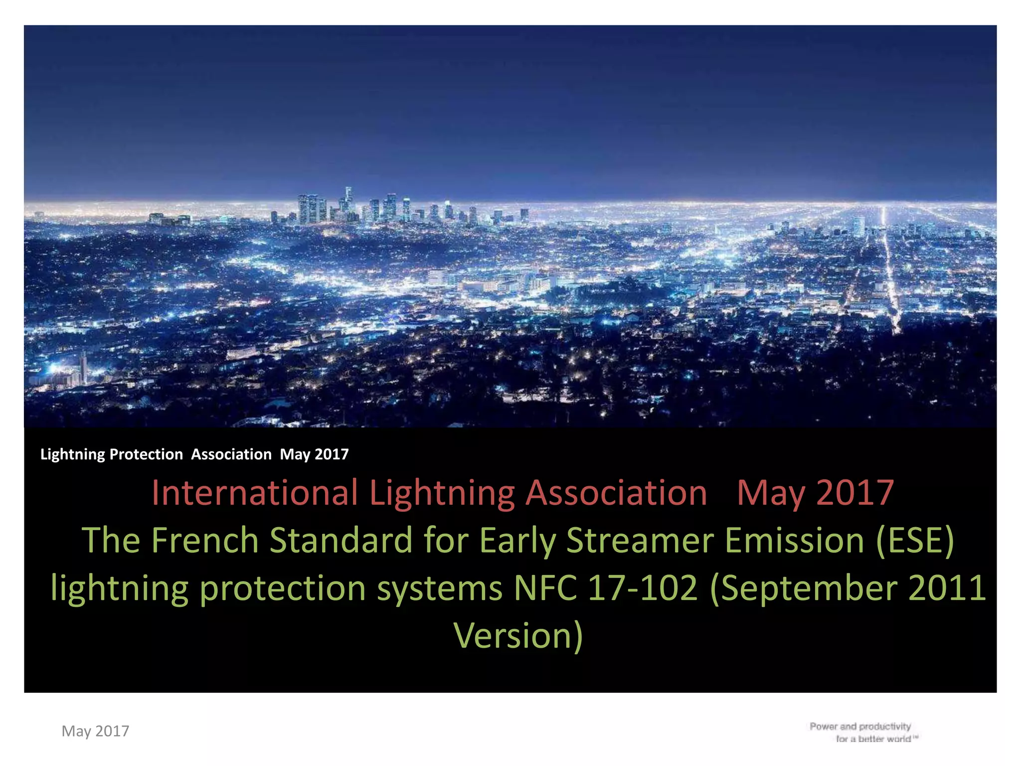 ESE Type Lightning Arretor NFC17-102(2011) Presentation by JMV LPS LTD ...