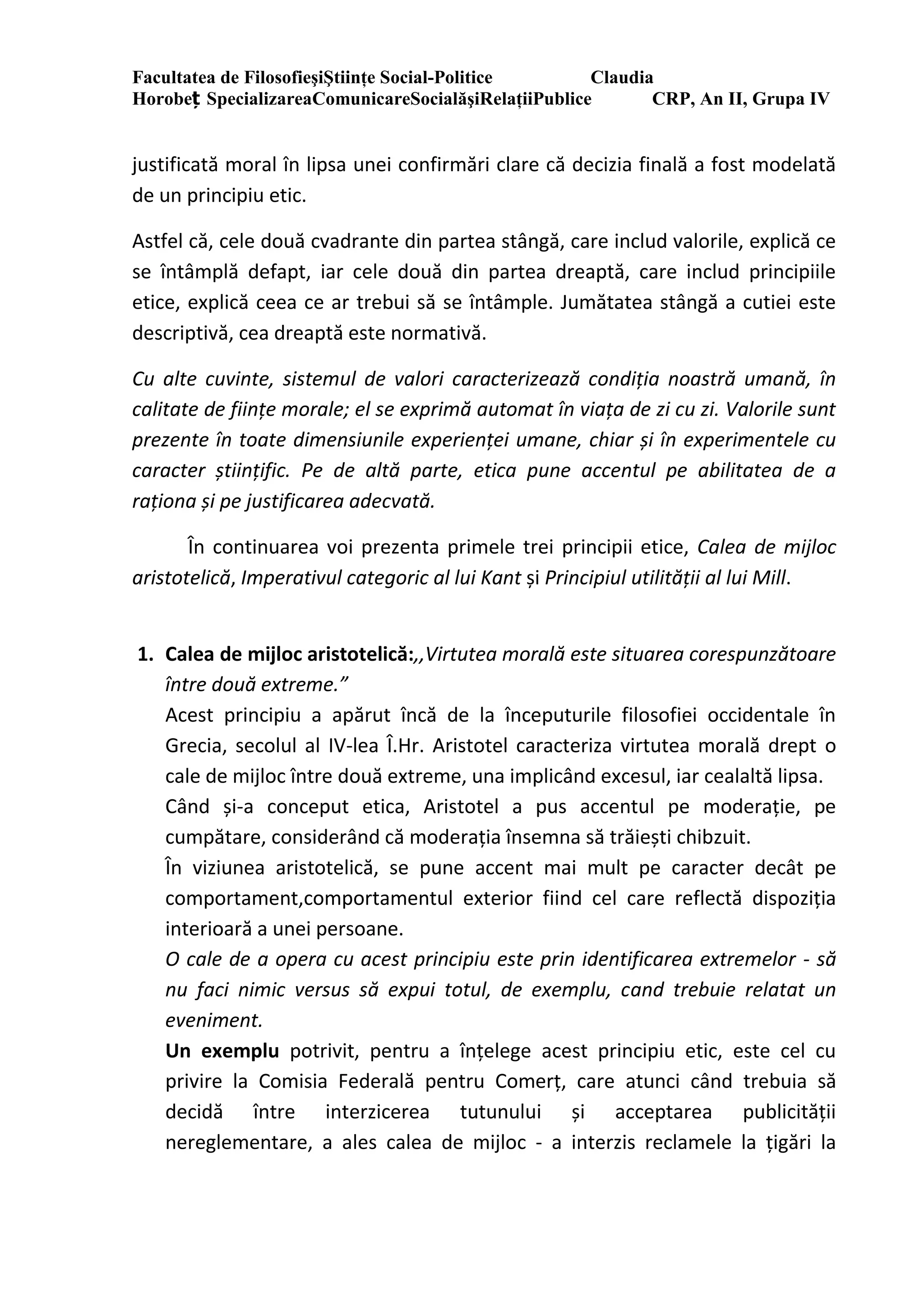 Eseu etica si comunicare | DOCX