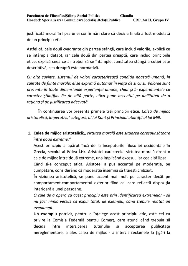 Eseu etica si comunicare | DOCX