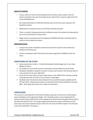 E seva urban- project report | PDF