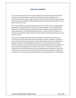 E seva urban- project report | PDF