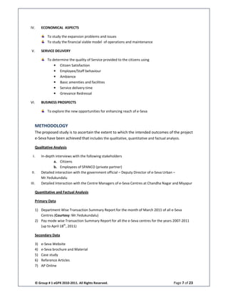 E seva urban- project report | PDF