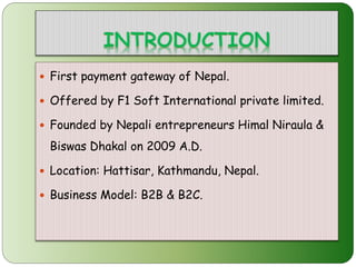 E-sewa (a largest e-commerce website in Nepal) | PPTX