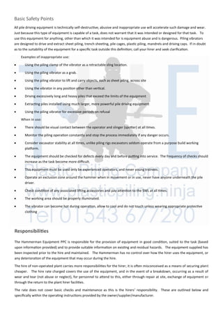 Operating Instruction for THE ESF03 Piling Vibrator | PDF