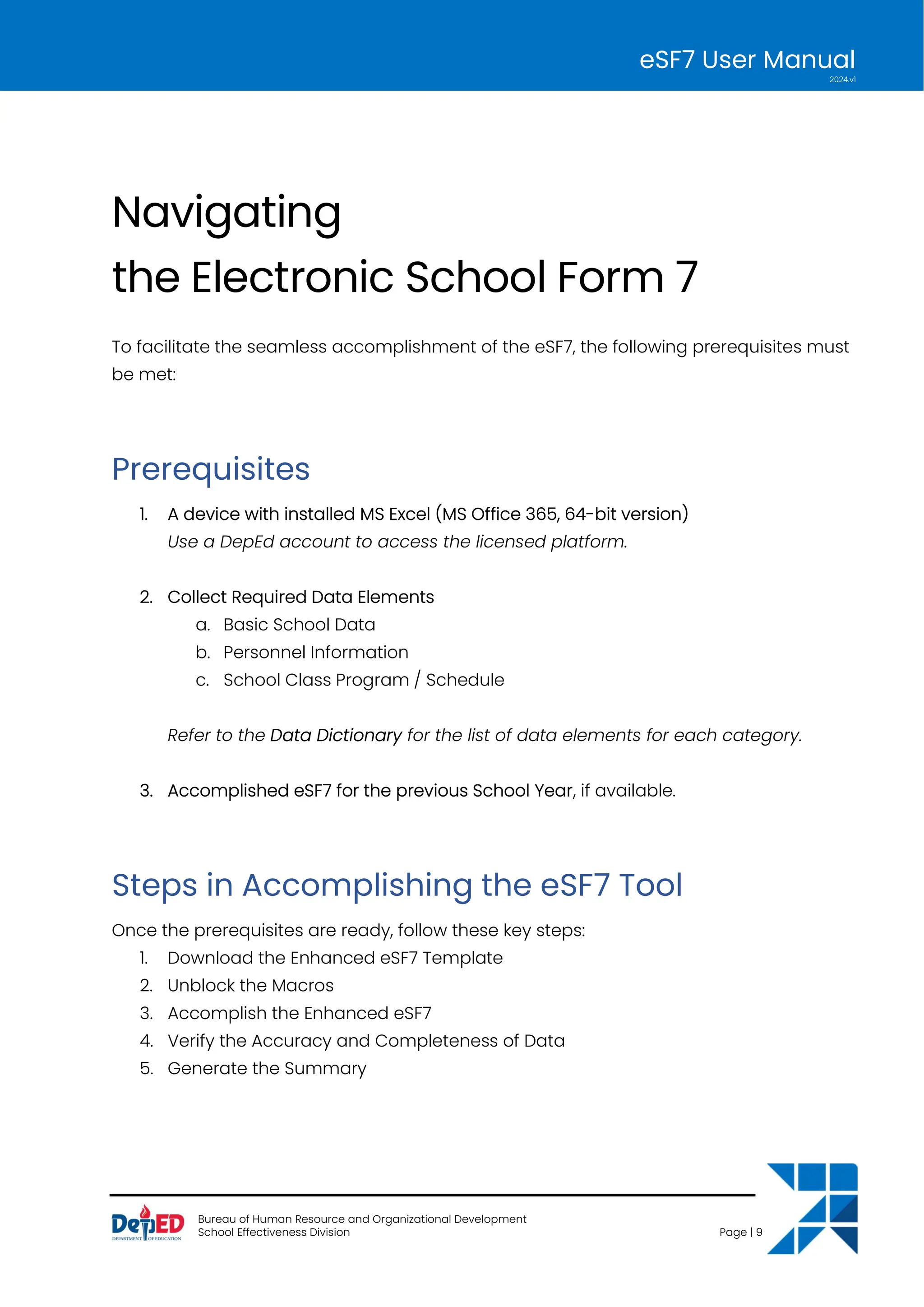 Sample DepEd user manual SF& ser. 2024. Very important guide to be used ...