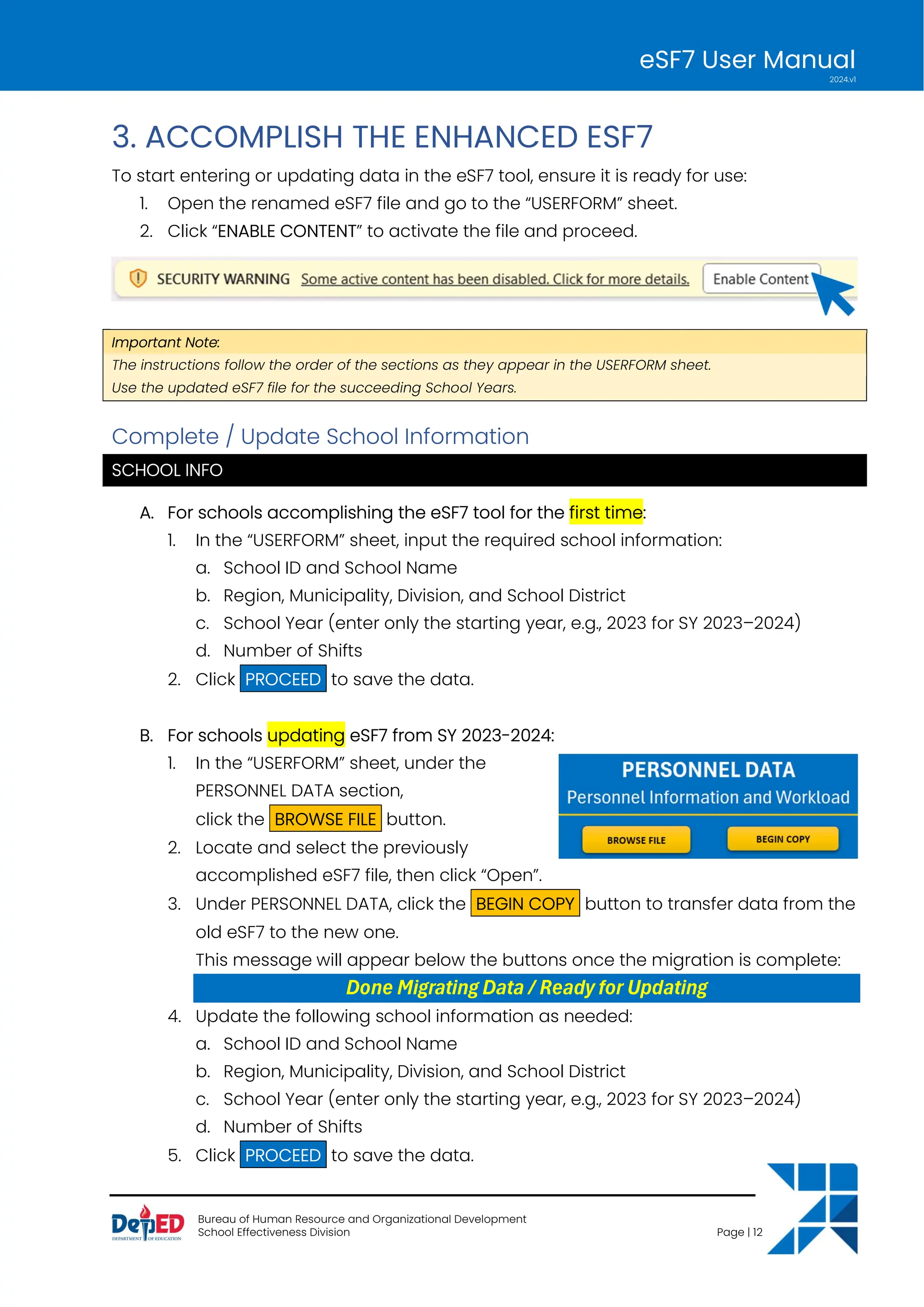 Sample DepEd user manual SF& ser. 2024. Very important guide to be used ...