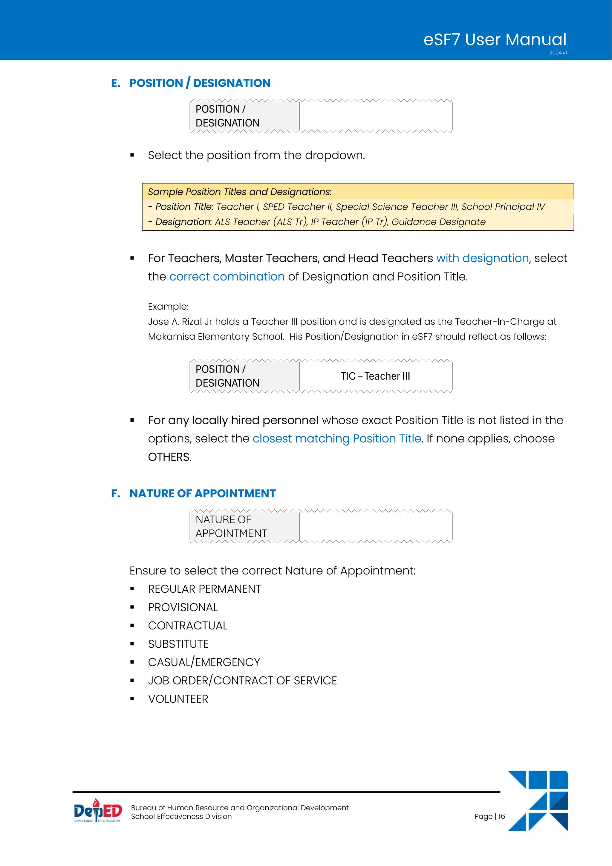 Sample DepEd user manual SF& ser. 2024. Very important guide to be used ...