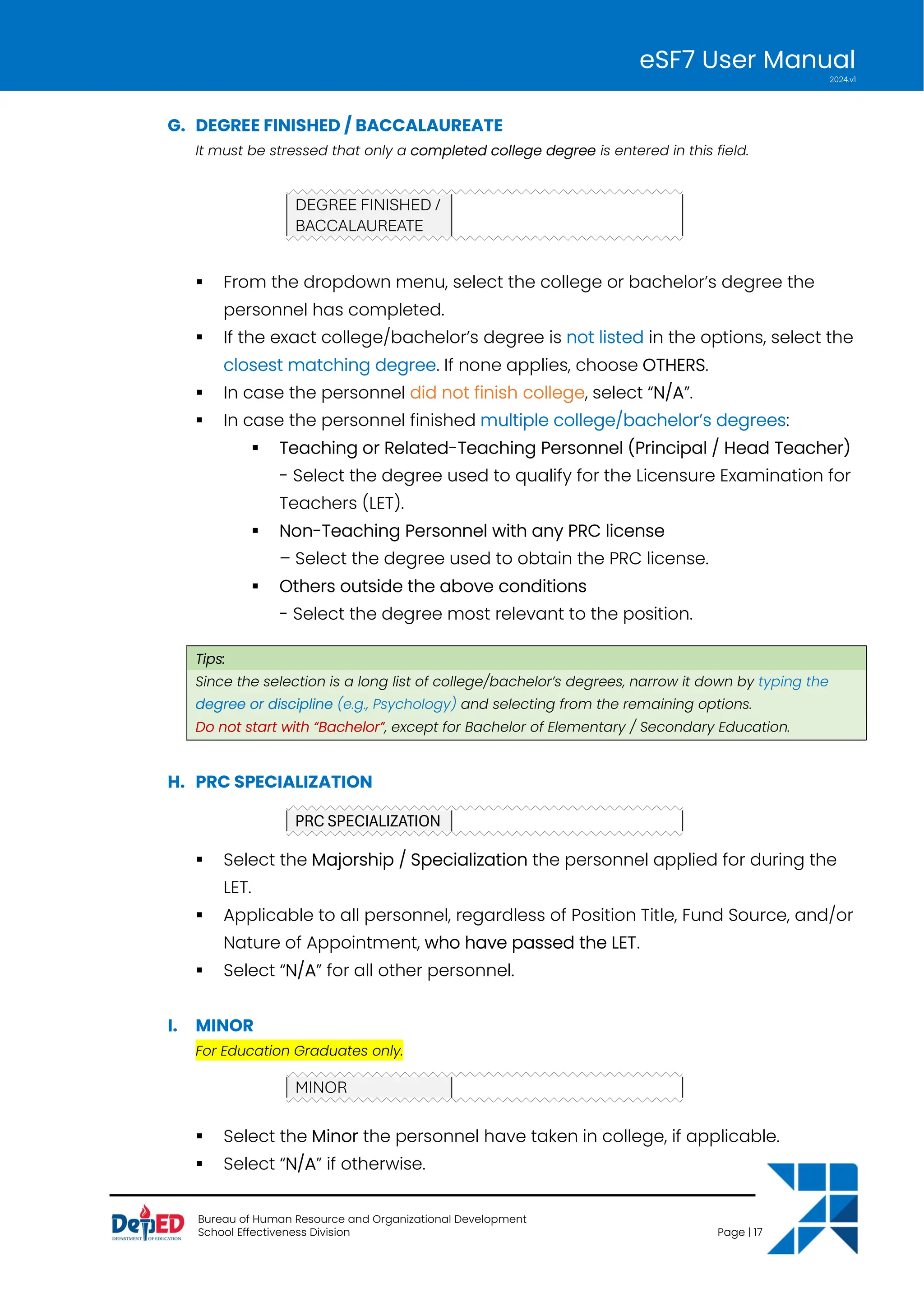Sample DepEd user manual SF& ser. 2024. Very important guide to be used ...
