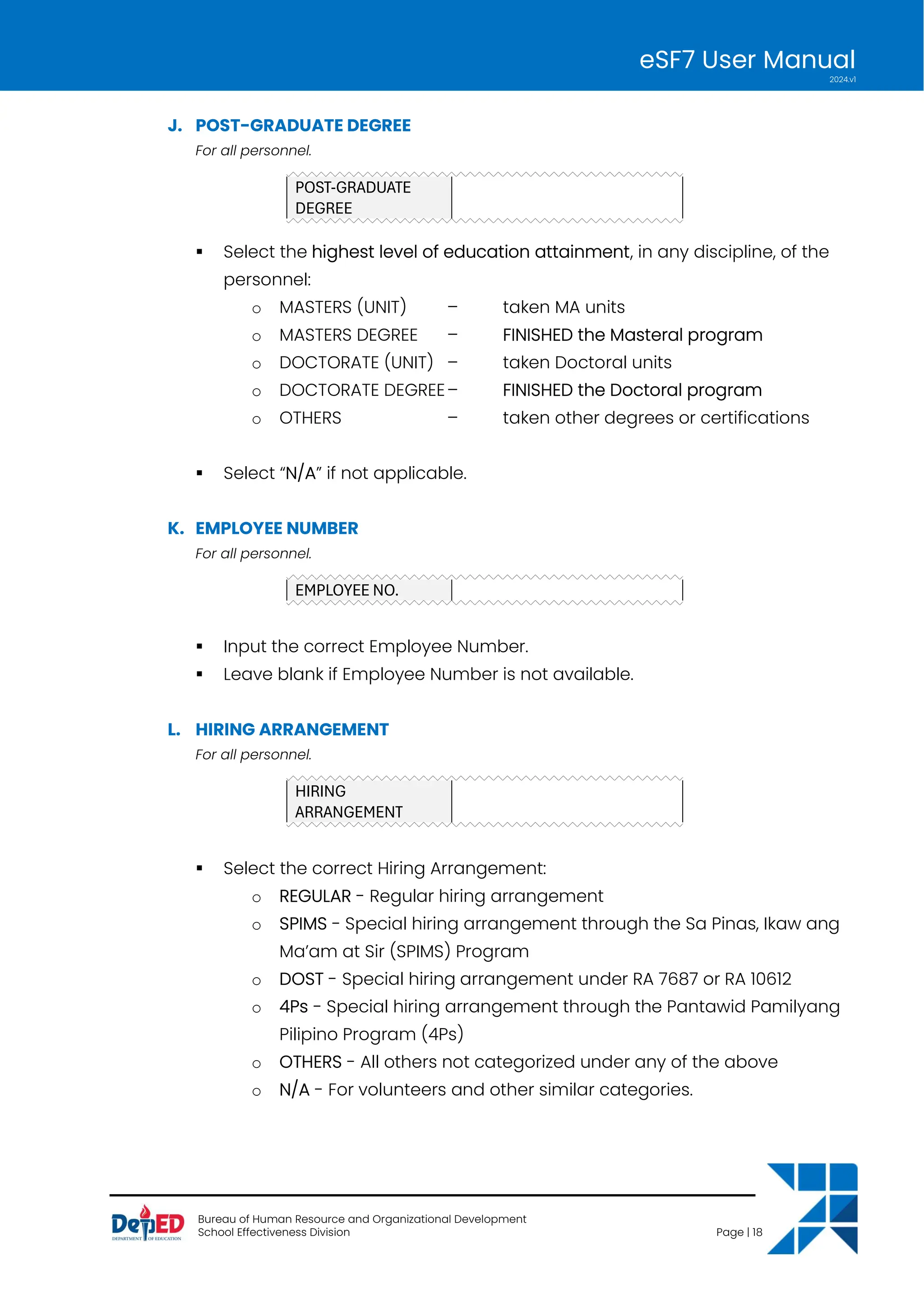 Sample DepEd user manual SF& ser. 2024. Very important guide to be used for DepEd employees. | PDF