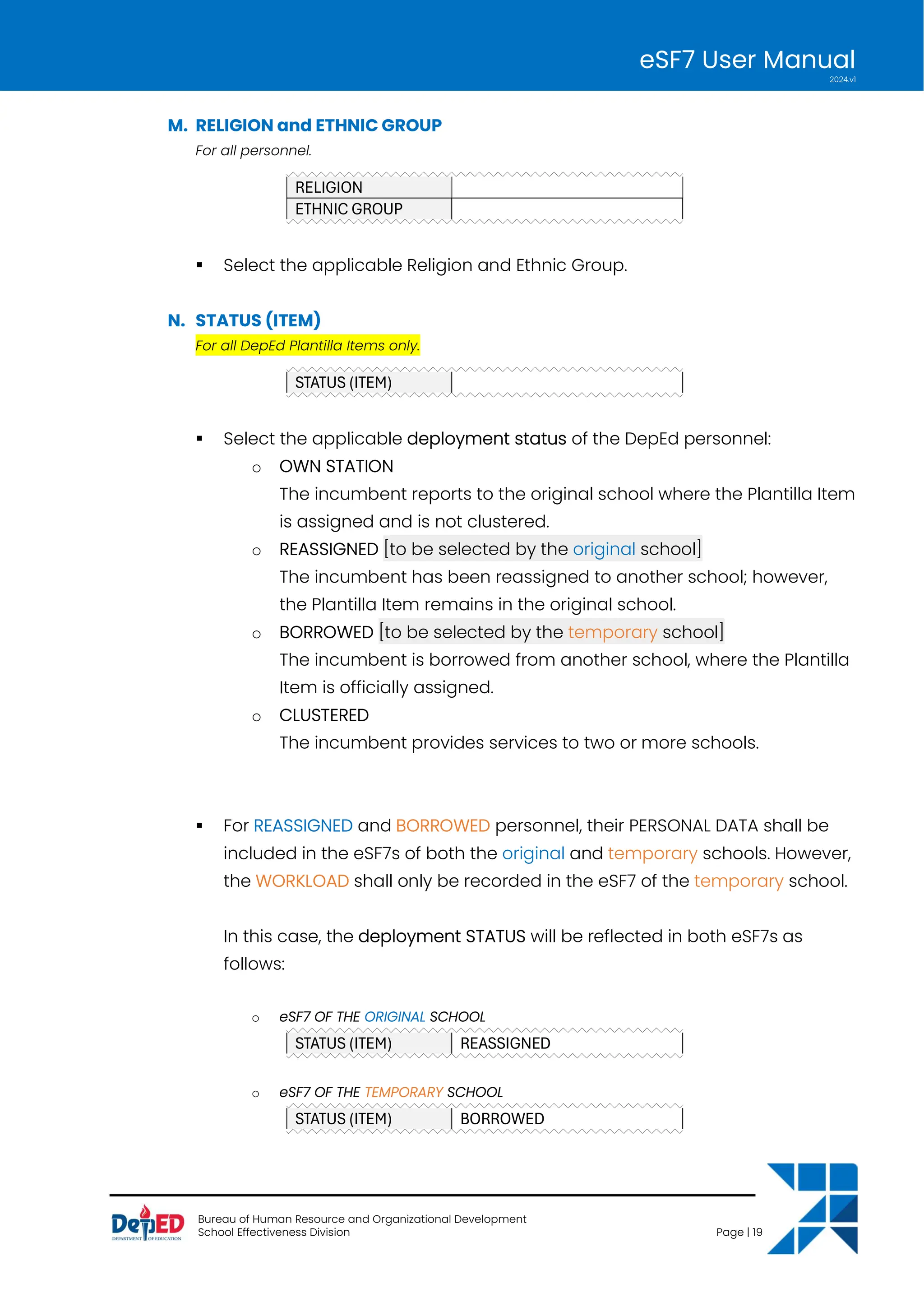 Sample DepEd user manual SF& ser. 2024. Very important guide to be used ...
