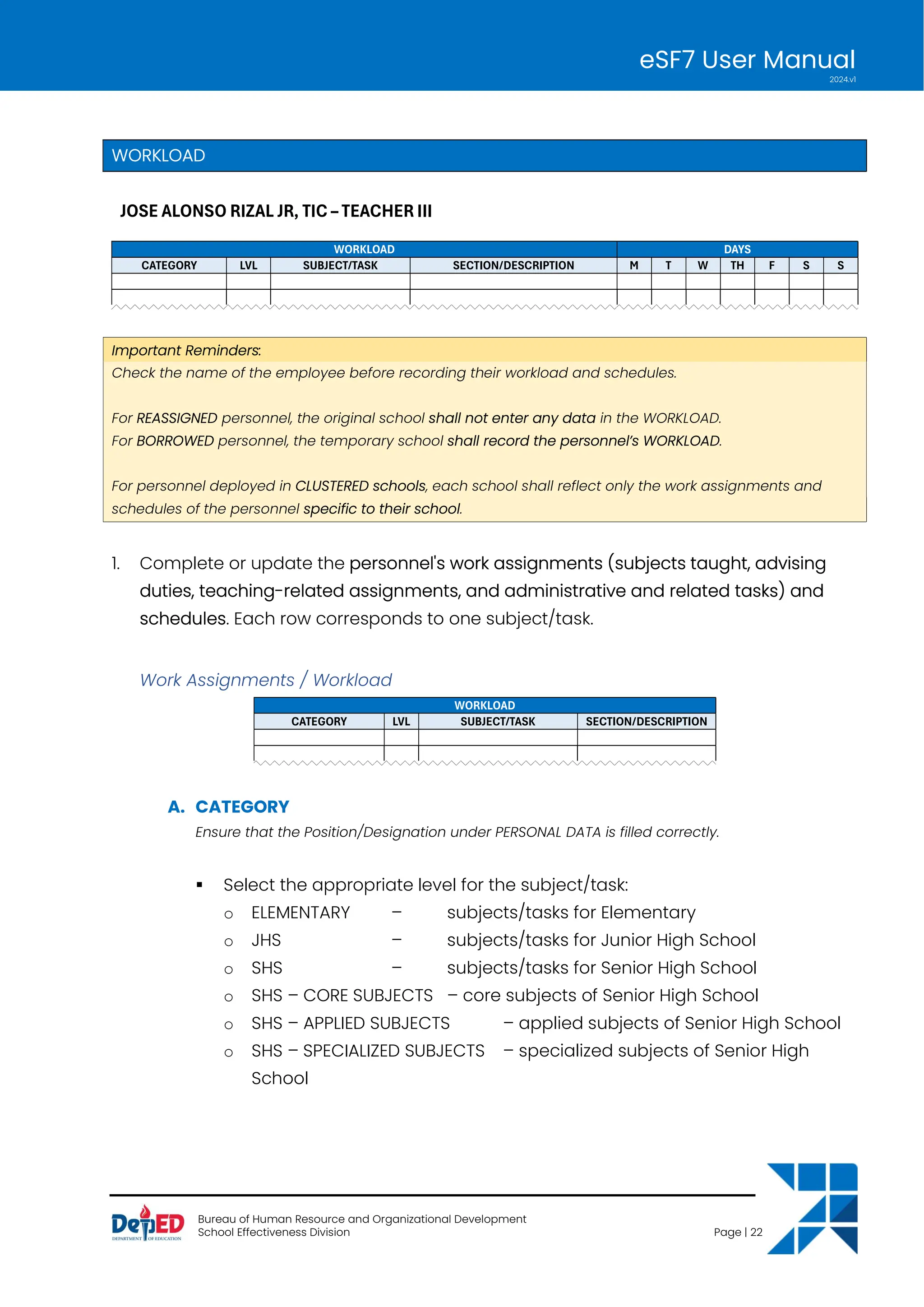 Sample DepEd user manual SF& ser. 2024. Very important guide to be used ...