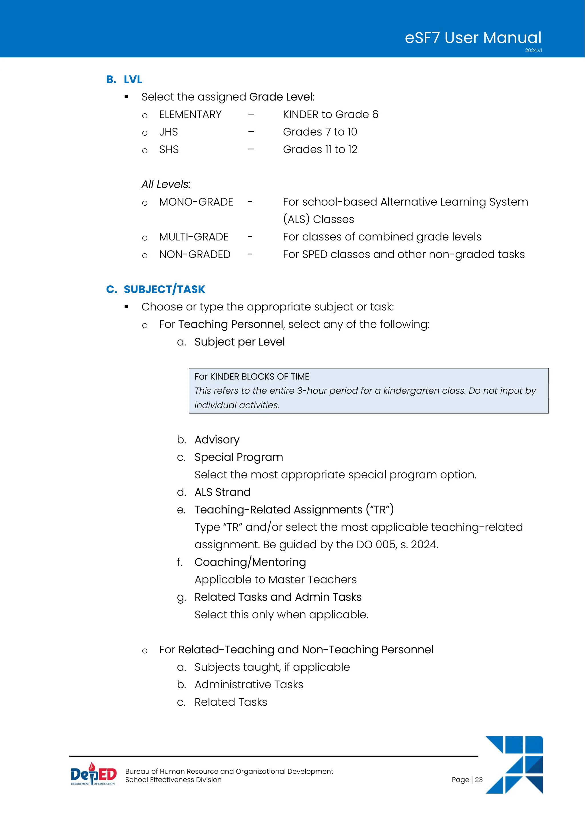 Sample DepEd user manual SF& ser. 2024. Very important guide to be used ...