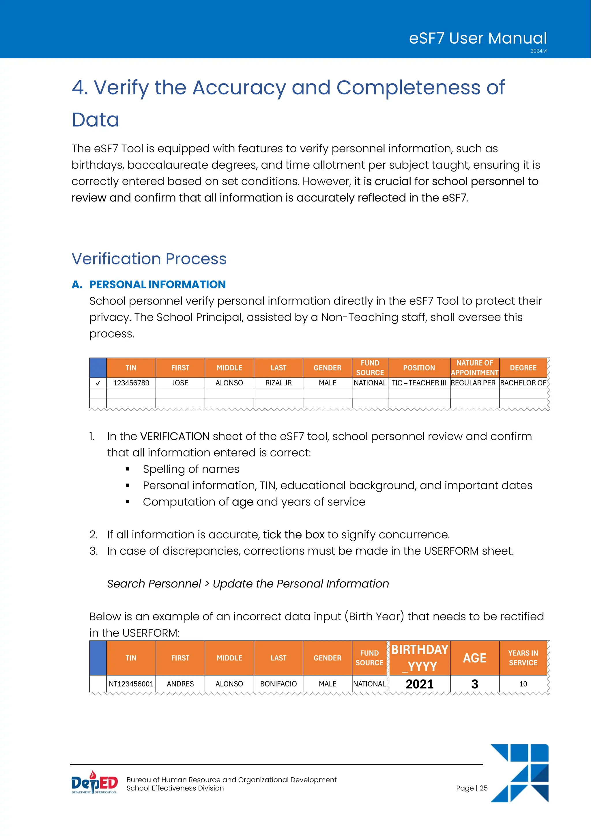 Sample DepEd user manual SF& ser. 2024. Very important guide to be used for DepEd employees. | PDF