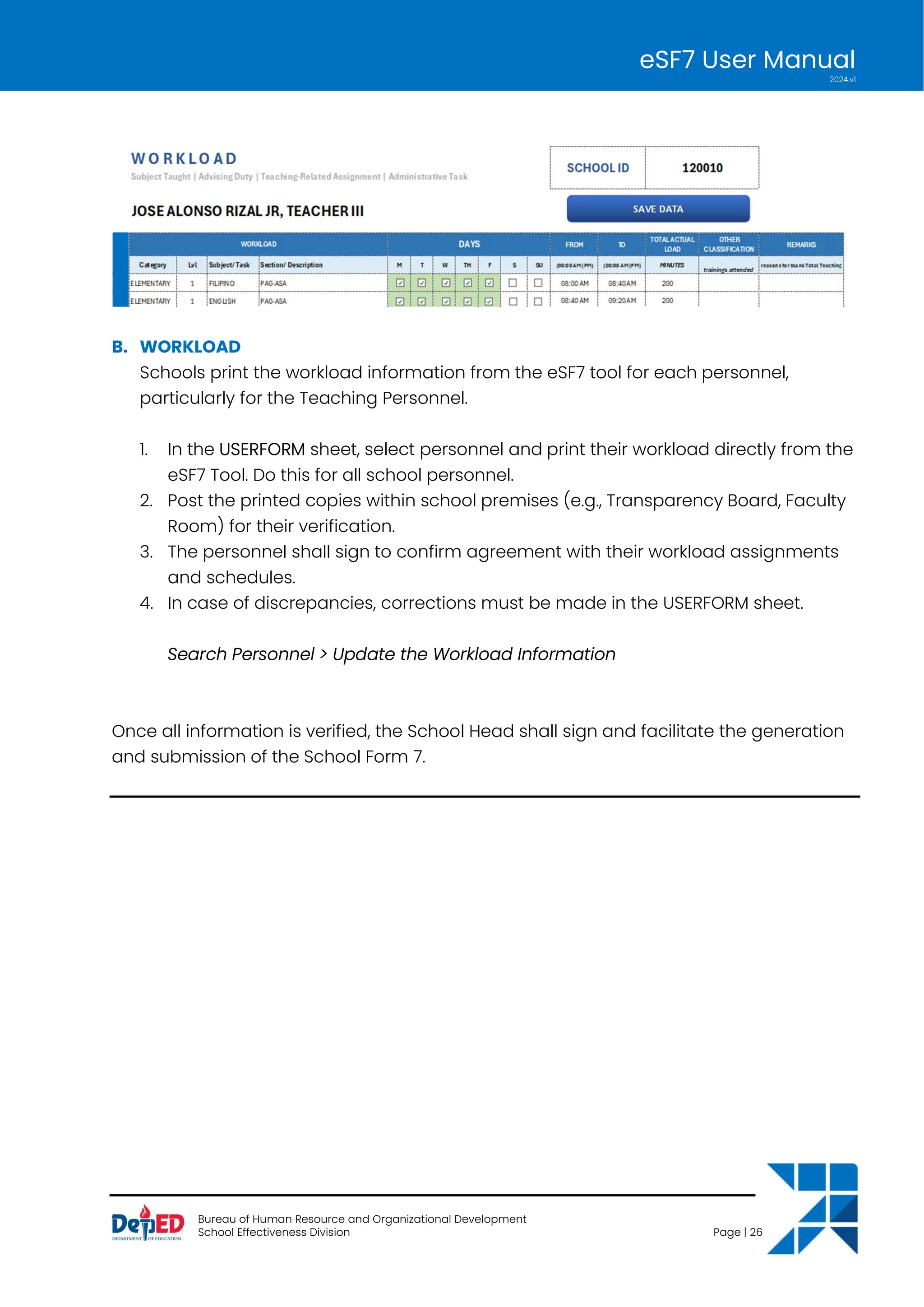 Sample DepEd user manual SF& ser. 2024. Very important guide to be used for DepEd employees. | PDF