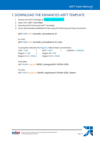 Sample DepEd user manual SF& ser. 2024. Very important guide to be used ...