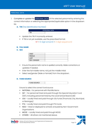 Sample DepEd user manual SF& ser. 2024. Very important guide to be used ...