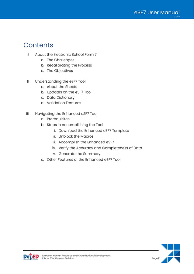 Sample DepEd user manual SF& ser. 2024. Very important guide to be used ...