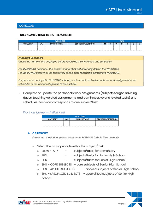 Sample DepEd user manual SF& ser. 2024. Very important guide to be used for DepEd employees. | PDF