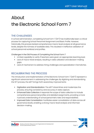 Sample DepEd user manual SF& ser. 2024. Very important guide to be used ...
