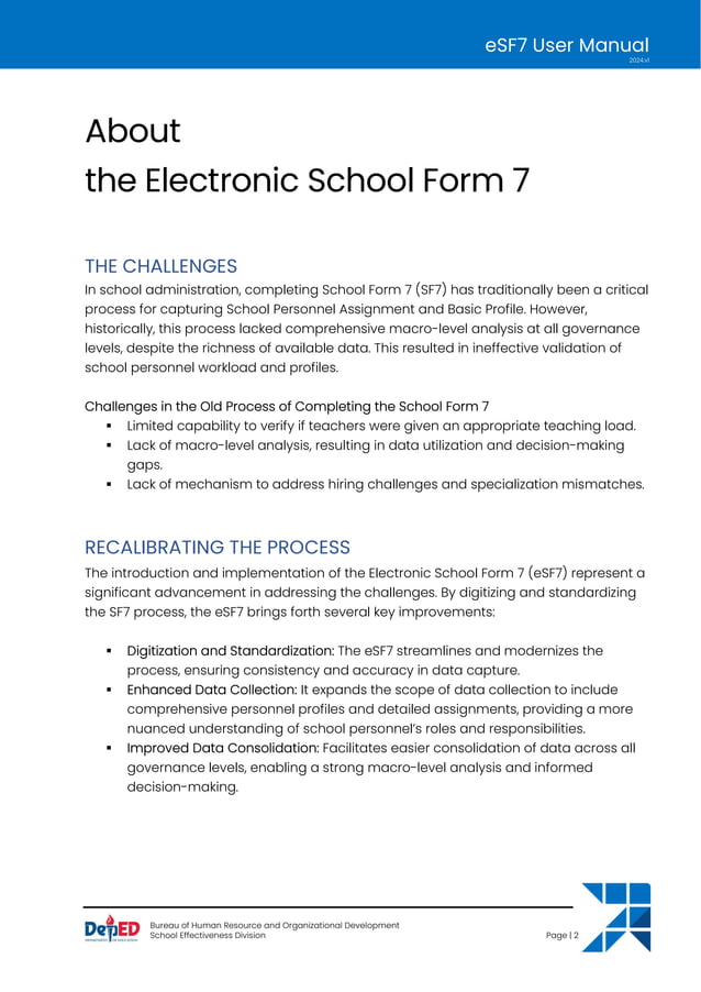 Sample DepEd user manual SF& ser. 2024. Very important guide to be used for DepEd employees. | PDF