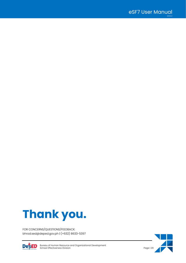 Sample DepEd user manual SF& ser. 2024. Very important guide to be used for DepEd employees. | PDF