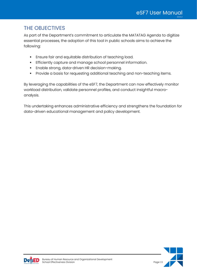 Sample DepEd user manual SF& ser. 2024. Very important guide to be used ...