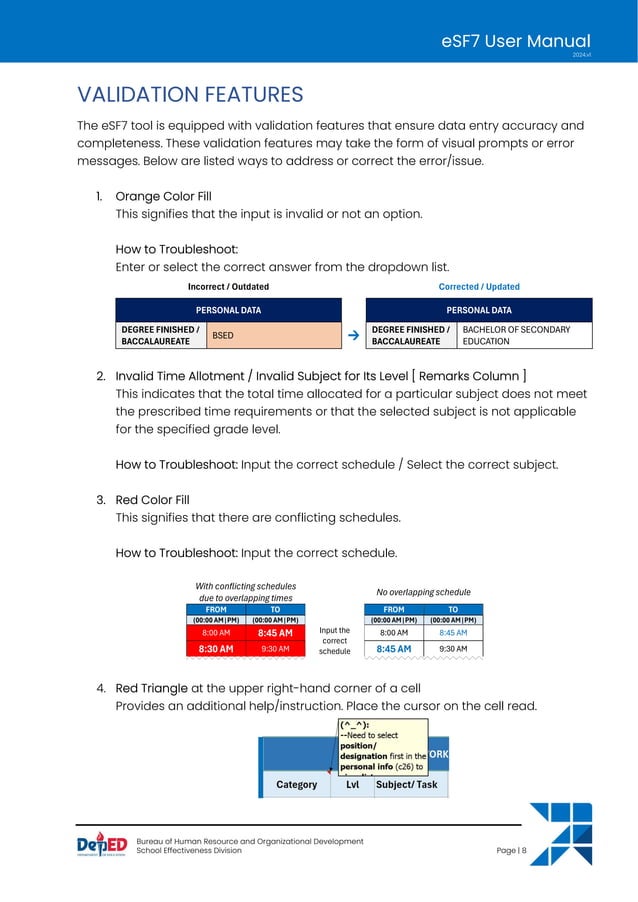 Sample DepEd user manual SF& ser. 2024. Very important guide to be used for DepEd employees. | PDF