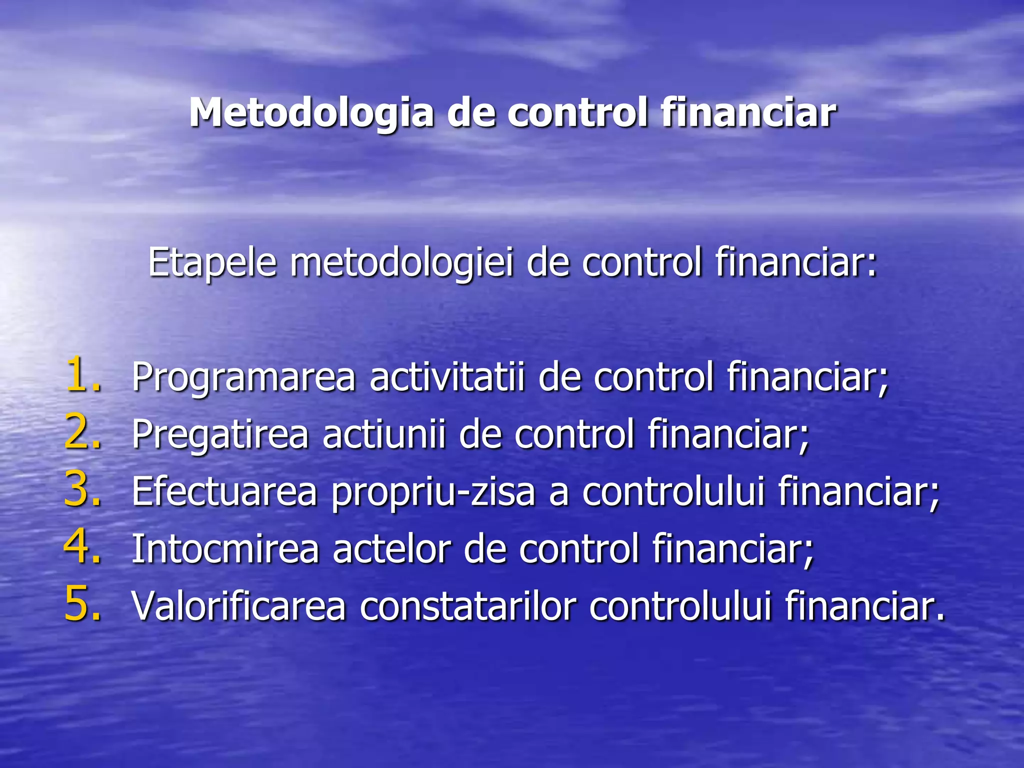 Metodologia de control financiar | PPT