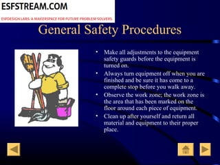 ESFDesign Labs General Machine Safety | PPT