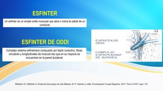 Esfinter de Oddi, anatomía, patologías.pptx